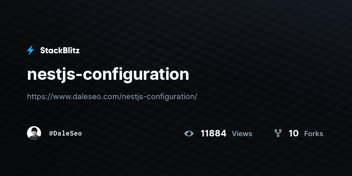 nestjs-configuration - StackBlitz