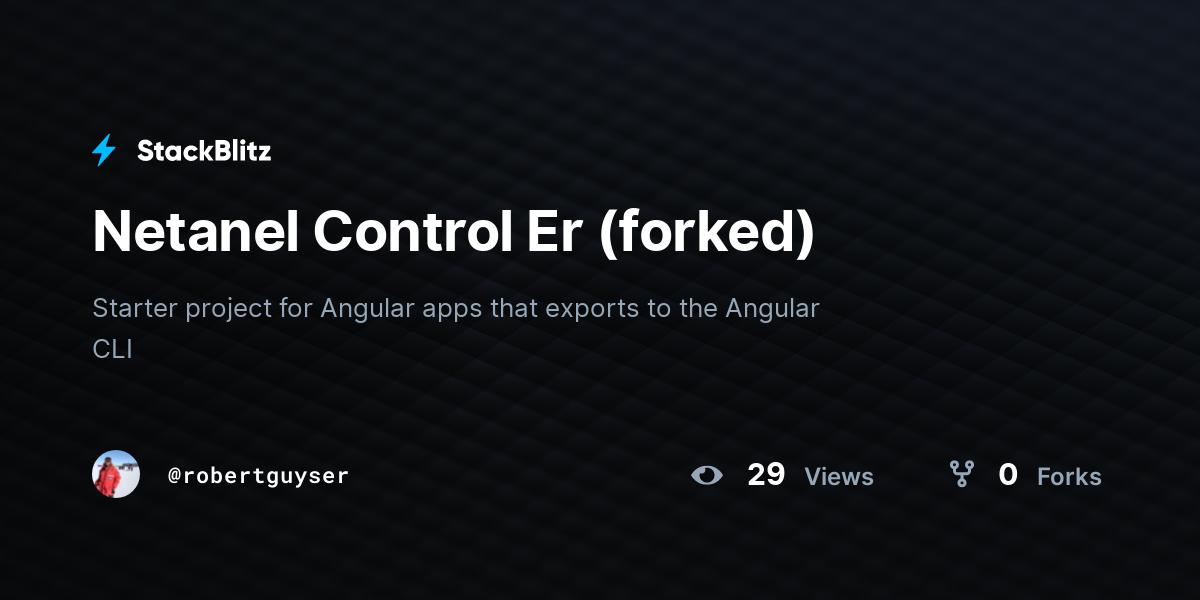 Netanel Control Er (forked) - StackBlitz