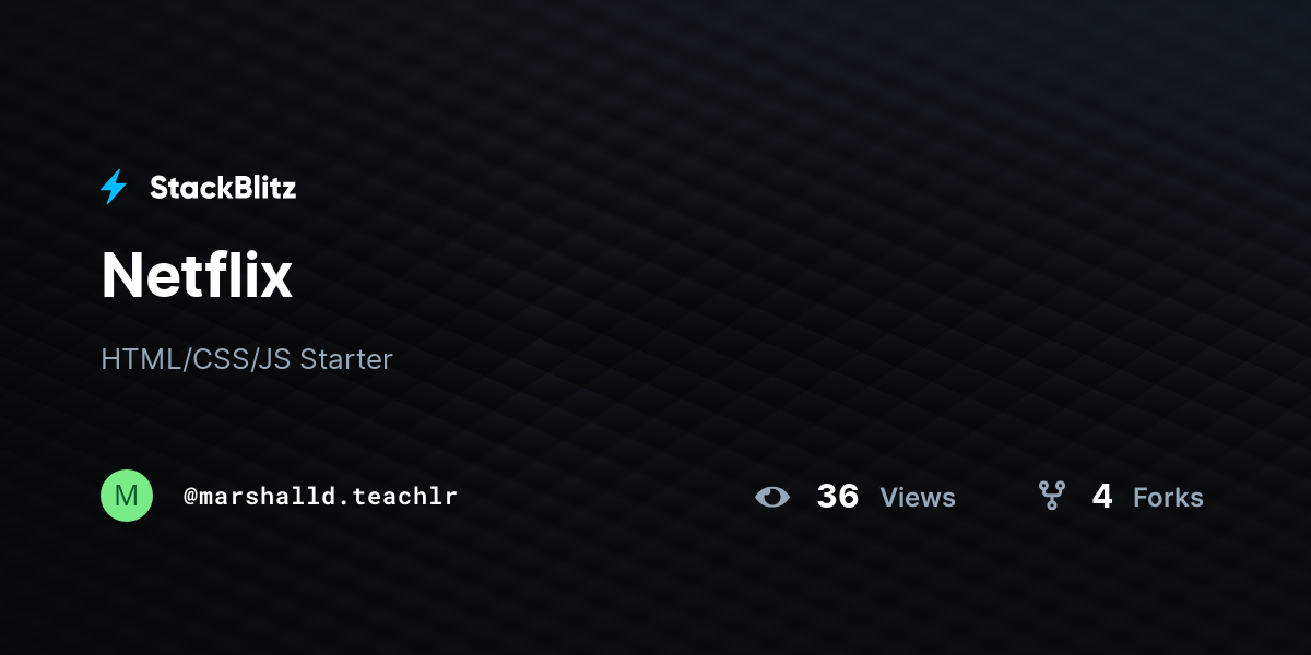 Netflix - StackBlitz