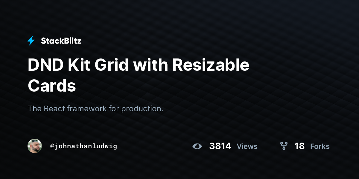 DND Kit Grid with Resizable Cards - StackBlitz