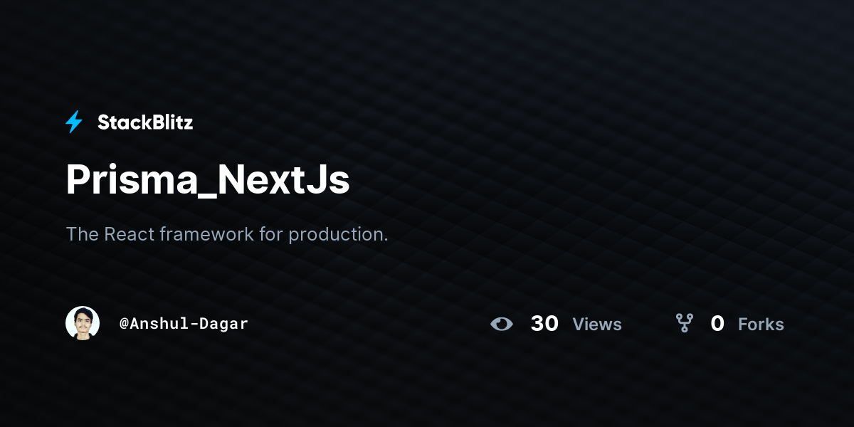 Prisma_NextJs - StackBlitz