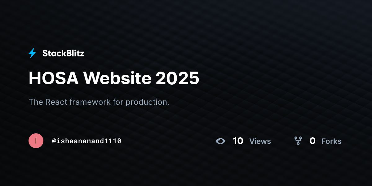 HOSA Website 2025 - StackBlitz