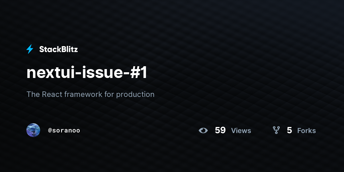 nextui-issue-#1 - StackBlitz