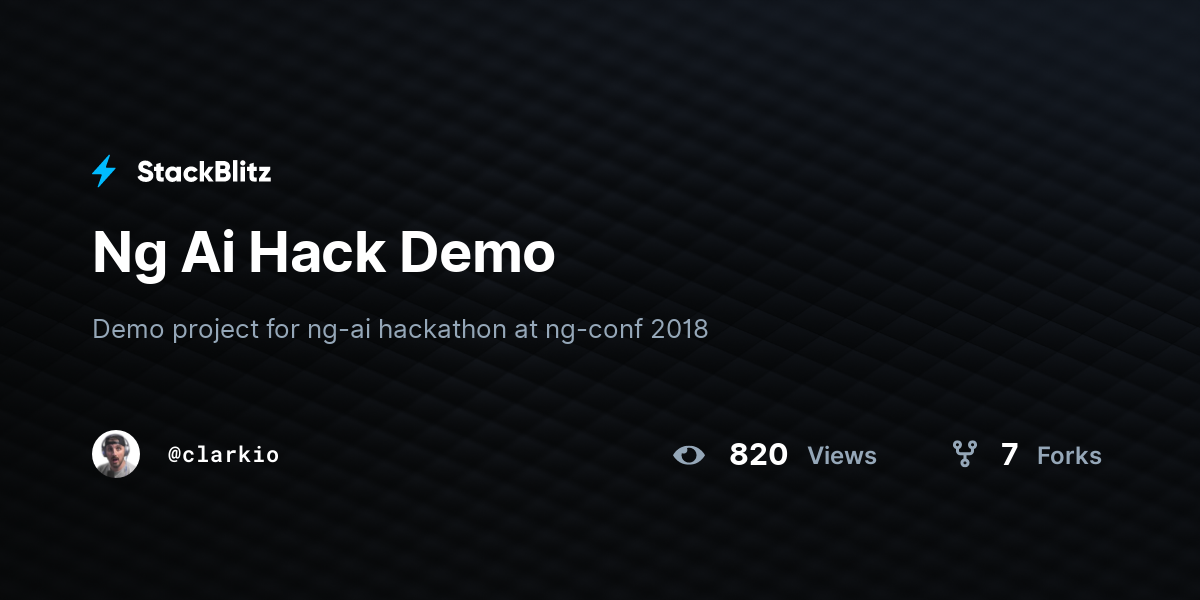 Ng Ai Hack Demo - StackBlitz