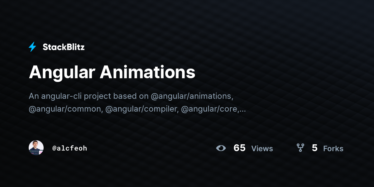 Angular Animations - StackBlitz