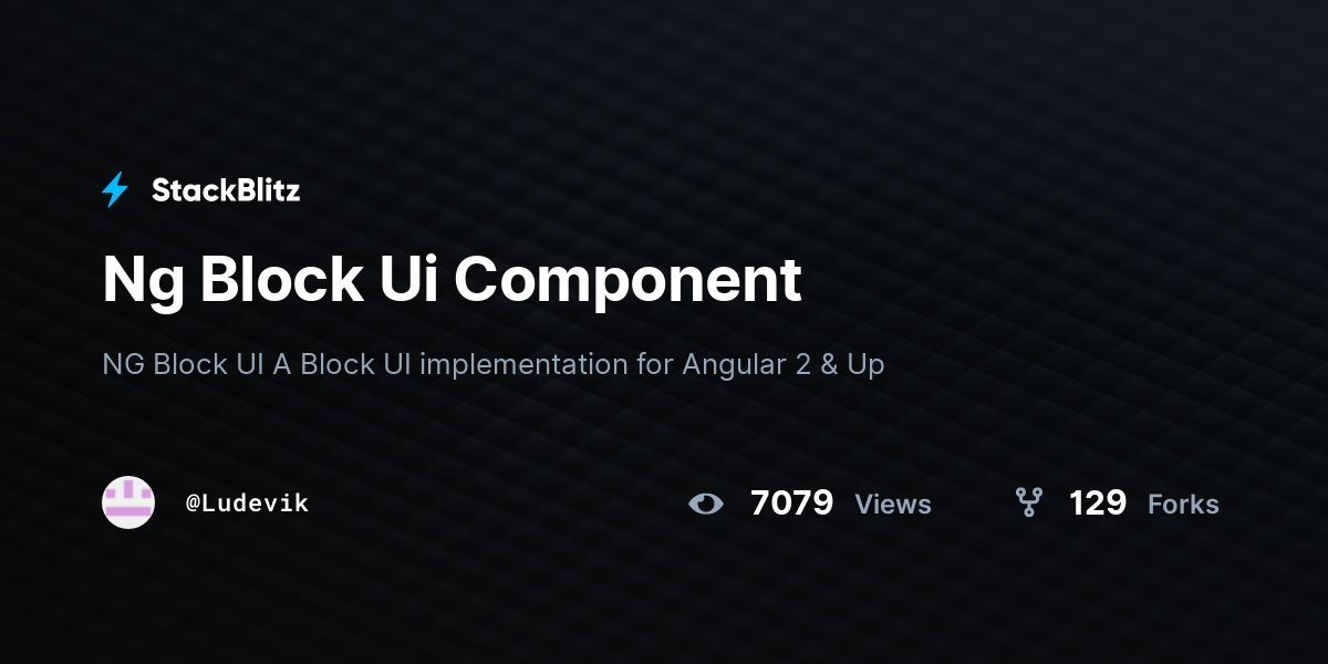Ng Block Ui Component - StackBlitz