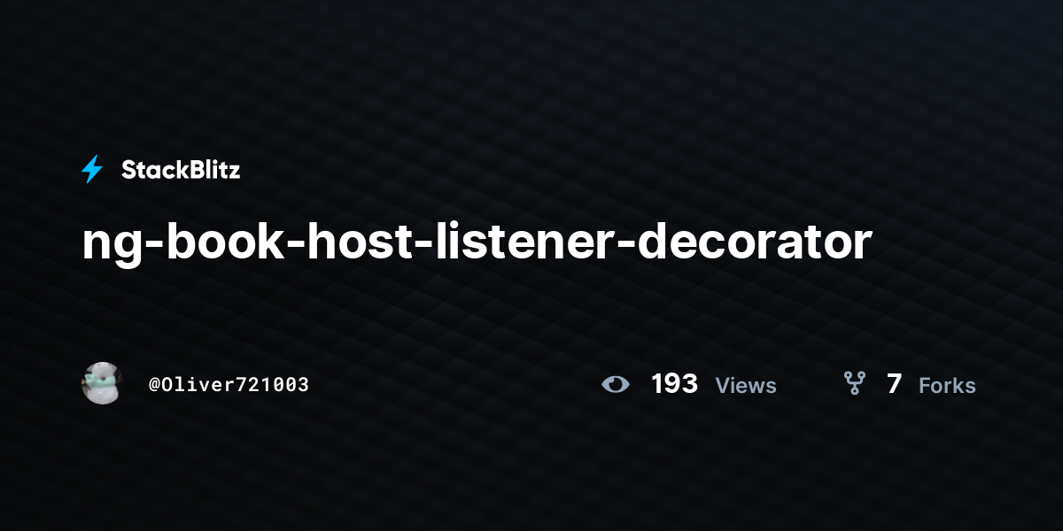 ng-book-host-listener-decorator - StackBlitz