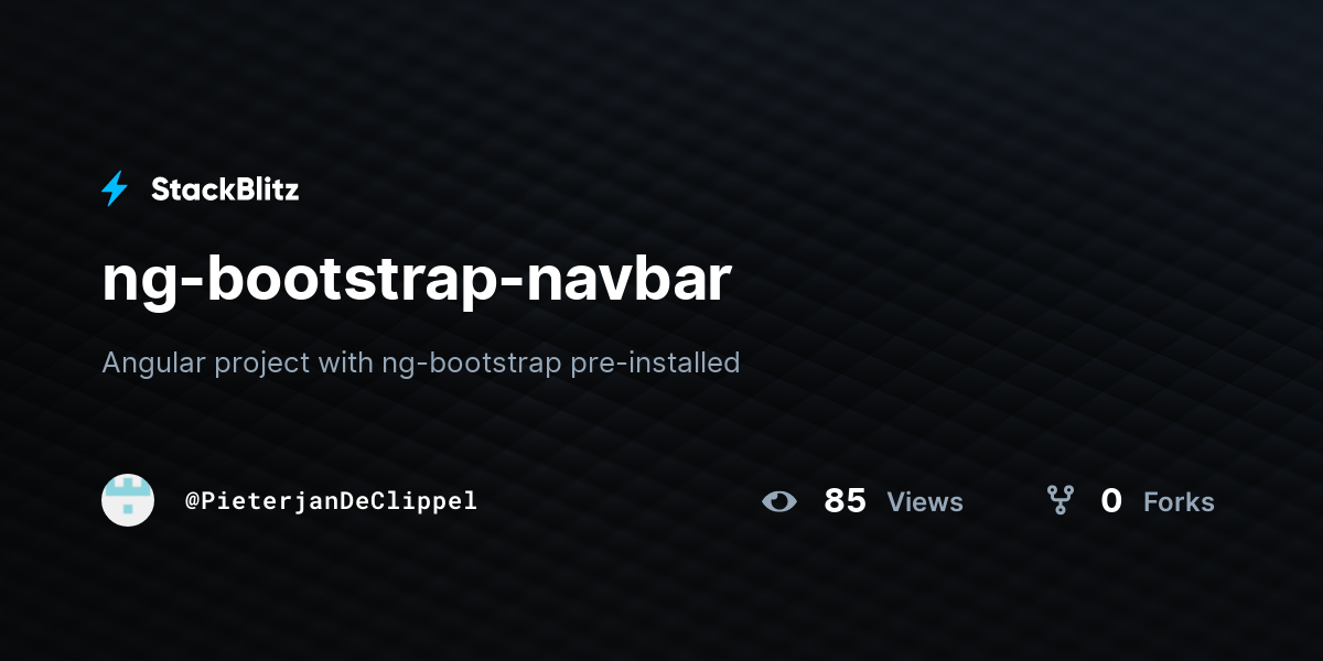 ng-bootstrap-navbar - StackBlitz