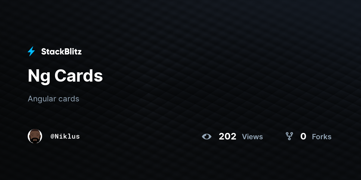 Ng Cards - StackBlitz