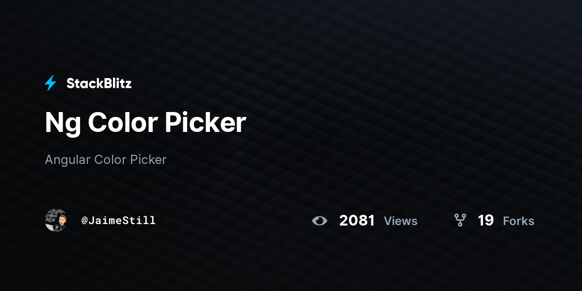 Ng Color Picker - StackBlitz