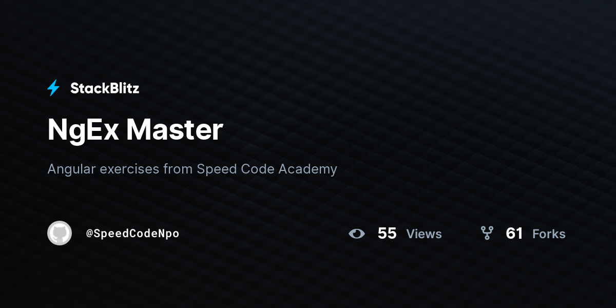 NgEx Master - StackBlitz