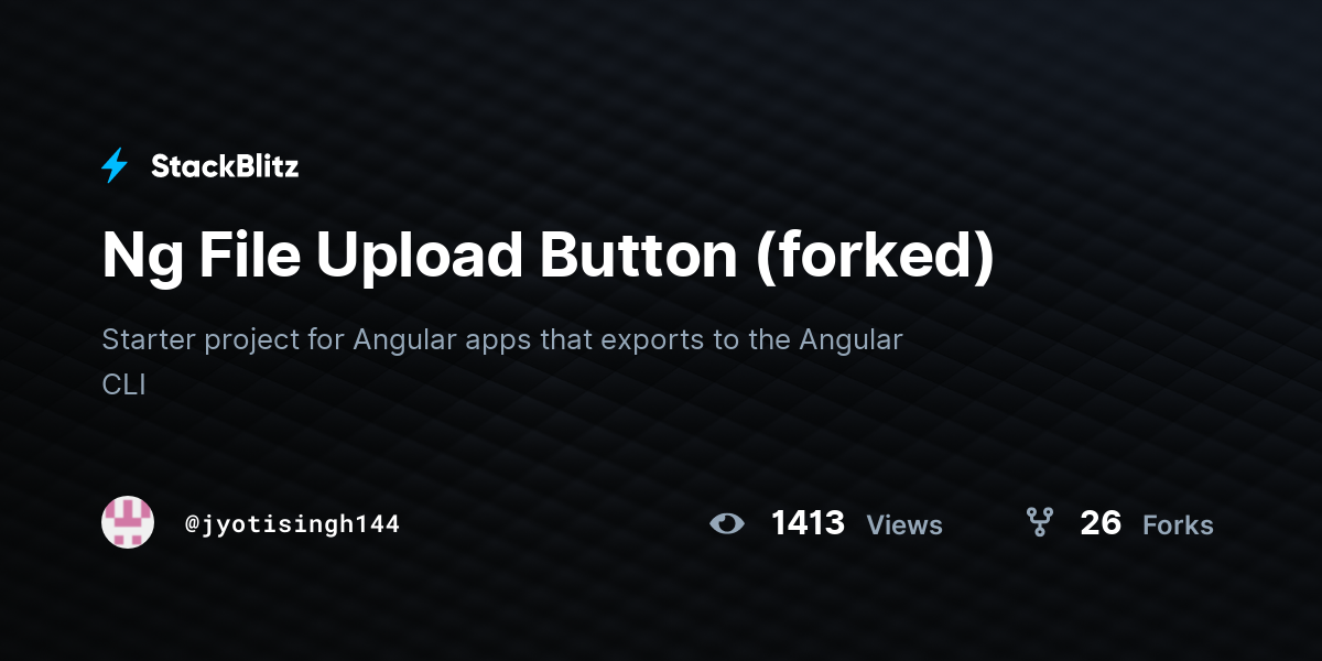Ng File Upload Button (forked) - StackBlitz