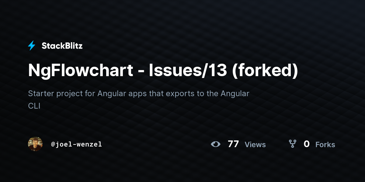 Ngflowchart Issues 13 Forked Stackblitz