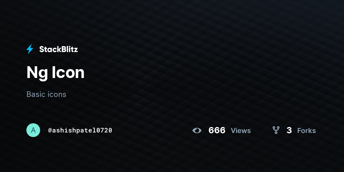 Ng Icon - StackBlitz
