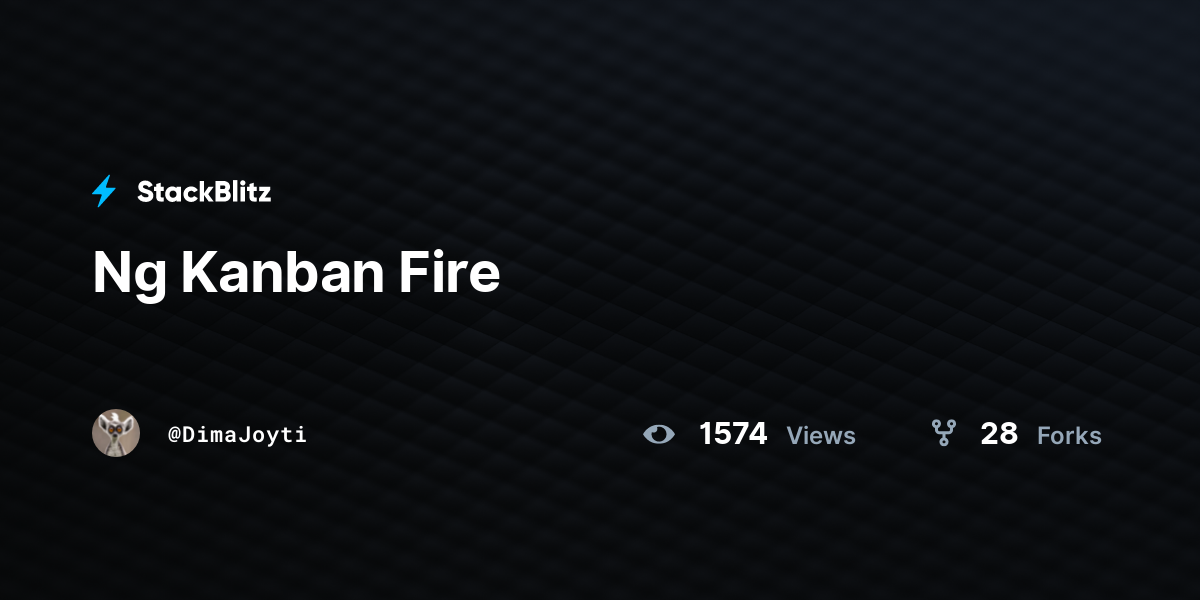 Ng Kanban Fire - StackBlitz