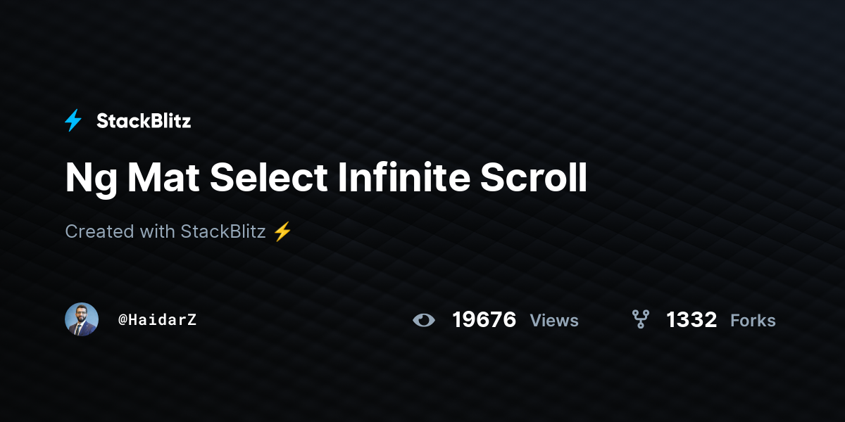 Ng Mat Select Infinite Scroll - StackBlitz