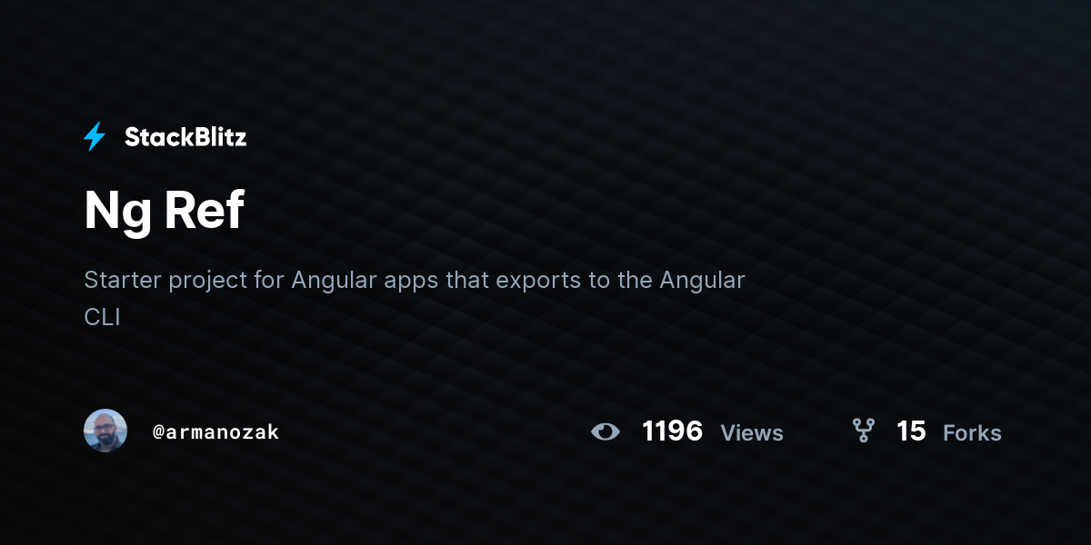 Ng Ref - StackBlitz