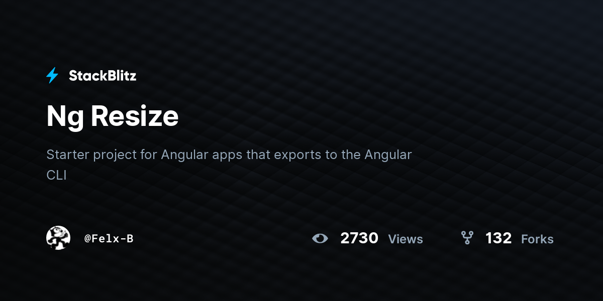 Ng Resize - StackBlitz