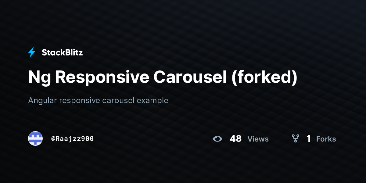Ng Responsive Carousel (forked) - StackBlitz