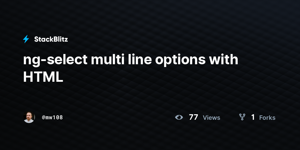 ng-select multi line options with HTML - StackBlitz