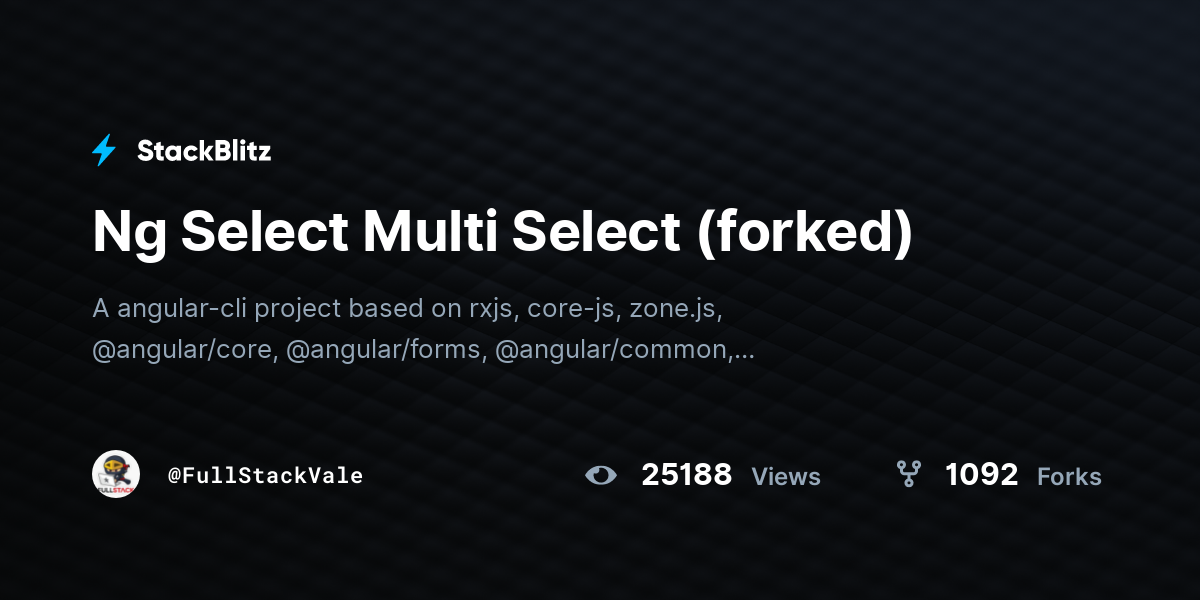 Ng Select Multi Select (forked) - StackBlitz