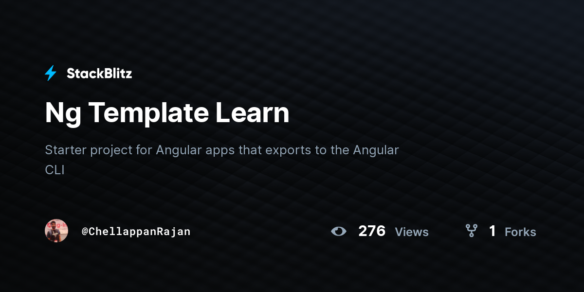 Ng Template Learn Stackblitz
