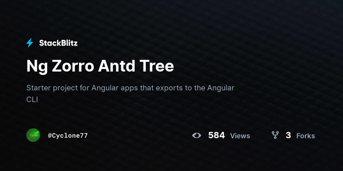 Ng Zorro Antd Tree - StackBlitz
