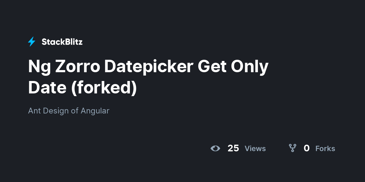 Ng Zorro Datepicker Get Only Date (forked) - StackBlitz