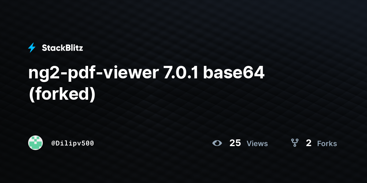 ng2-pdf-viewer 7.0.1 base64 (forked) - StackBlitz