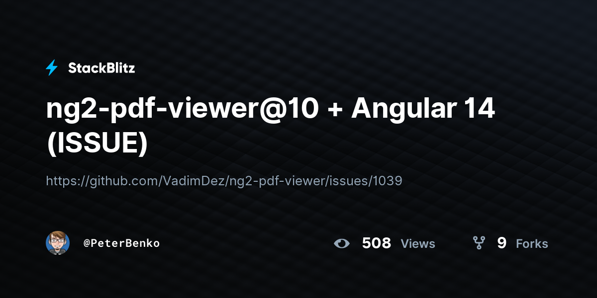 ng2-pdf-viewer@10 + Angular 14 (ISSUE) - StackBlitz