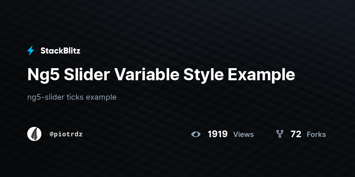 Ng5 Slider Variable Style Example - StackBlitz