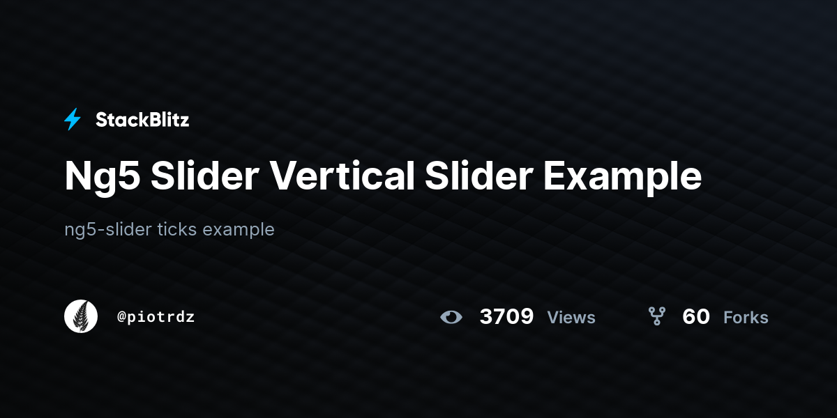 Ng5 Slider Vertical Slider Example - StackBlitz