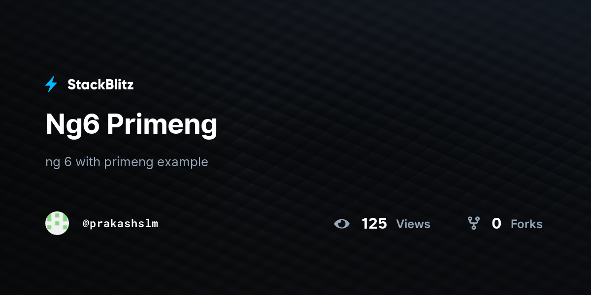Ng6 Primeng - StackBlitz