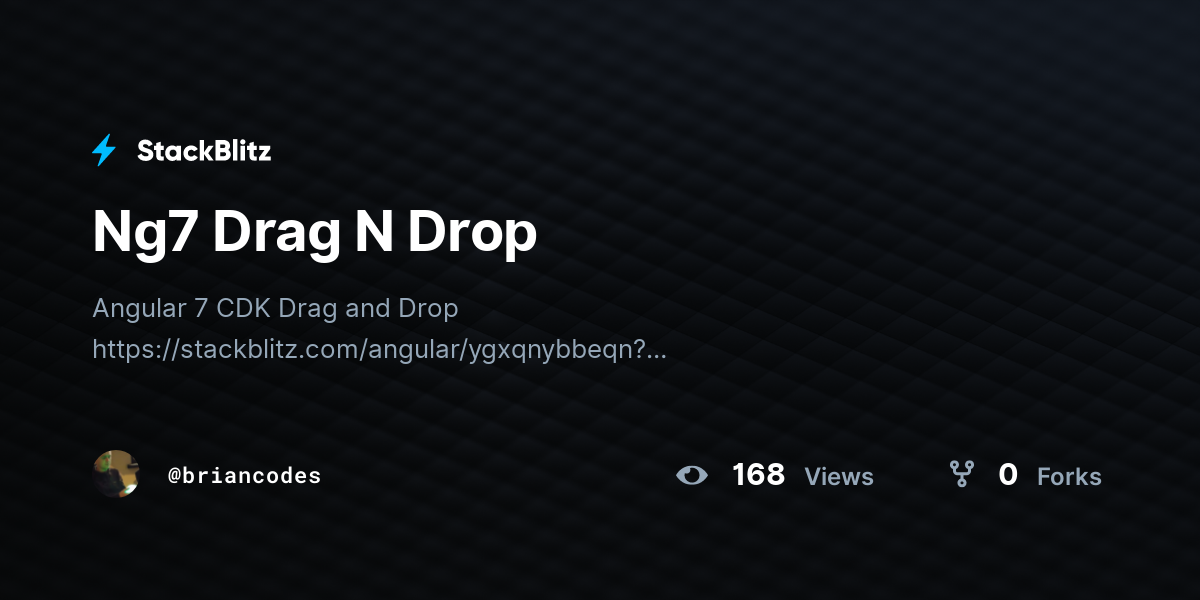 Ng7 Drag N Drop - StackBlitz