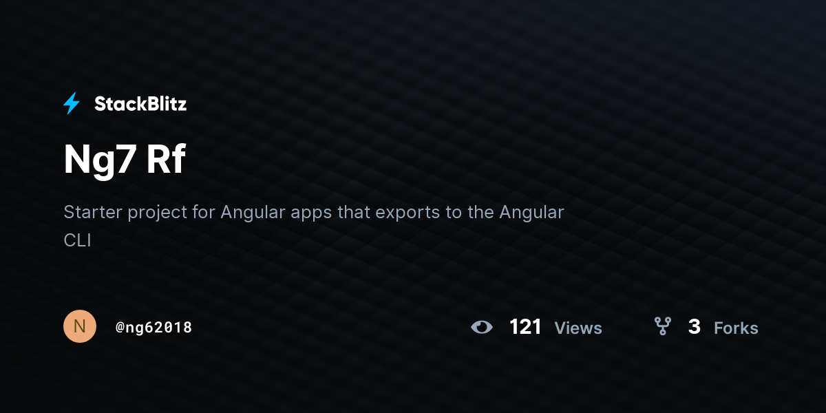 Ng7 Rf - StackBlitz