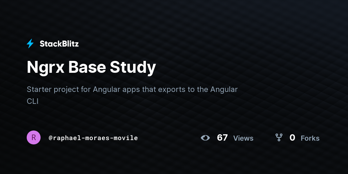 Ngrx Base Study - StackBlitz