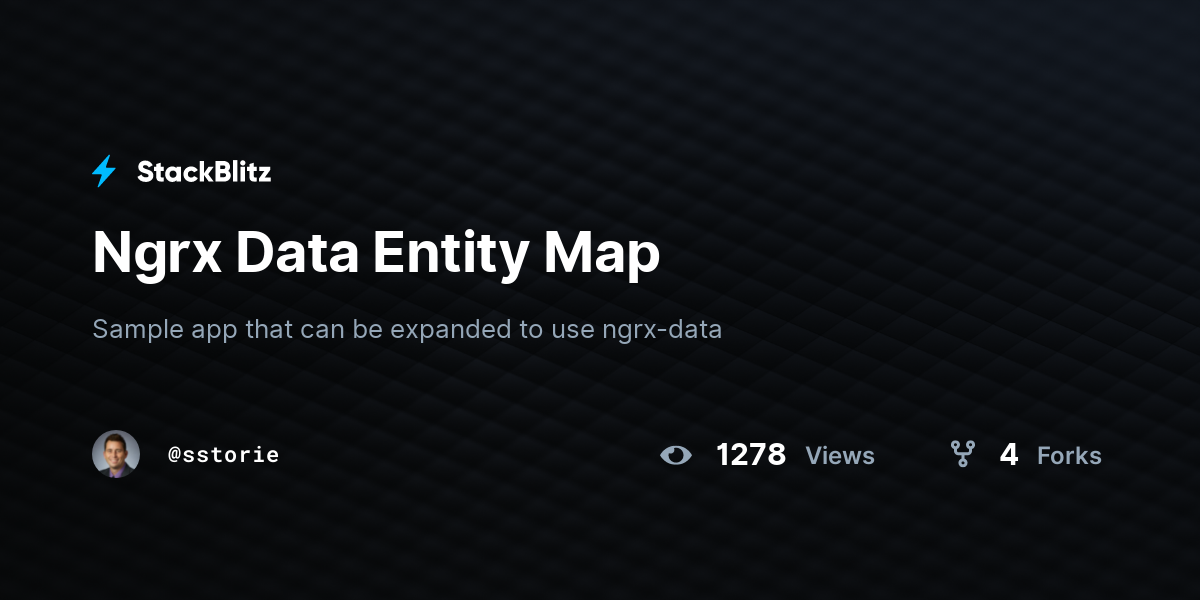 Ngrx Data Entity Map - StackBlitz
