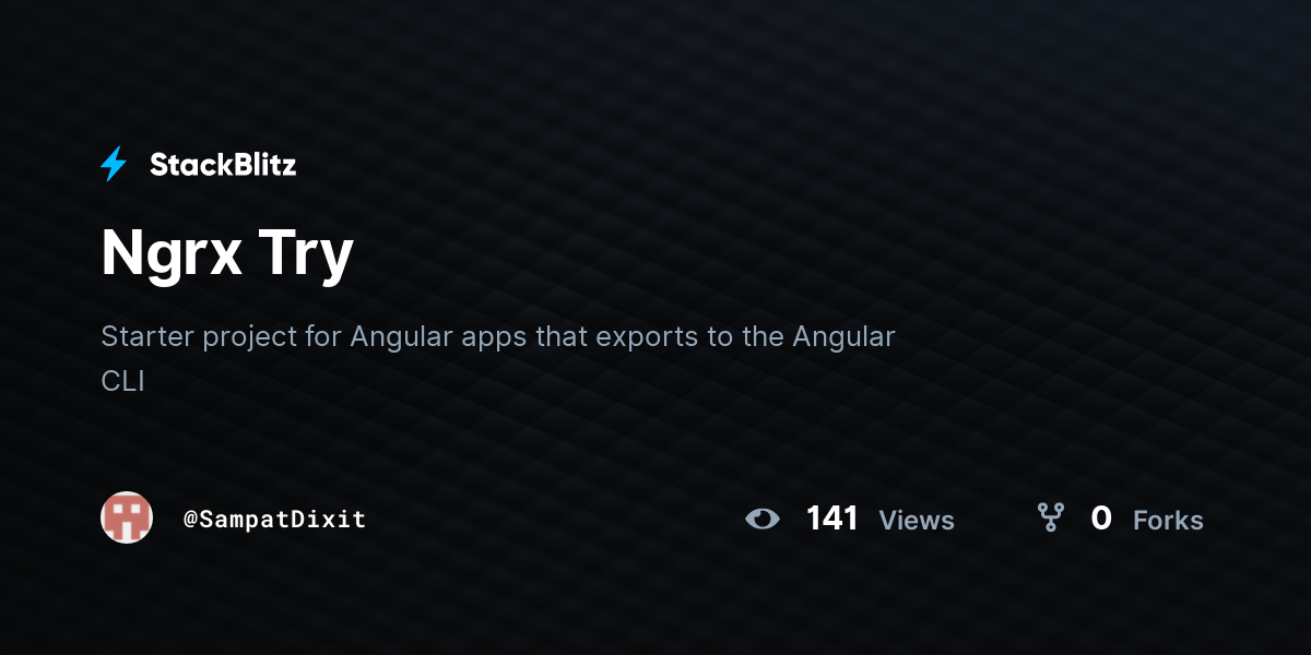 Ngrx Try - StackBlitz