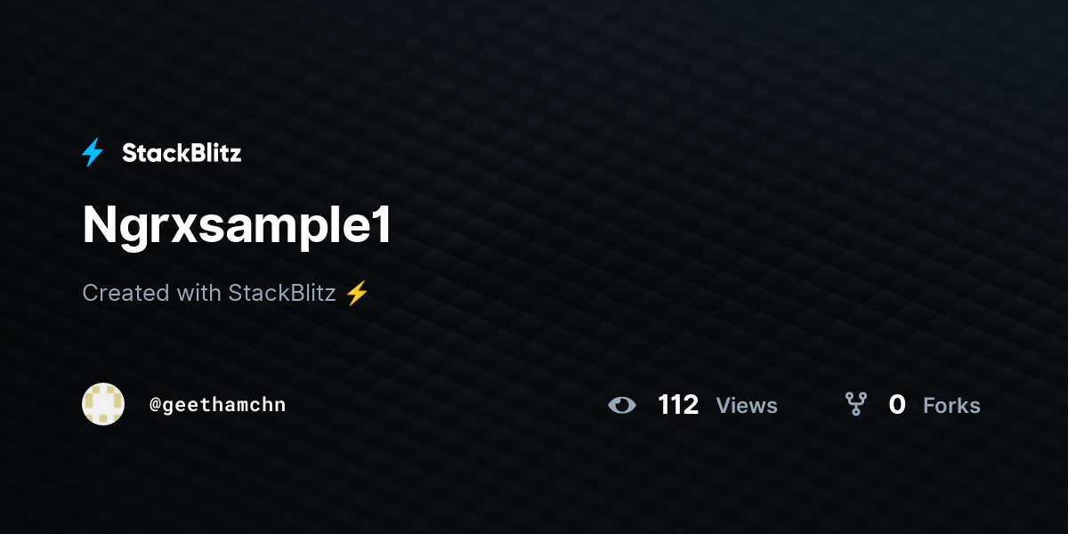 Ngrxsample1 Stackblitz