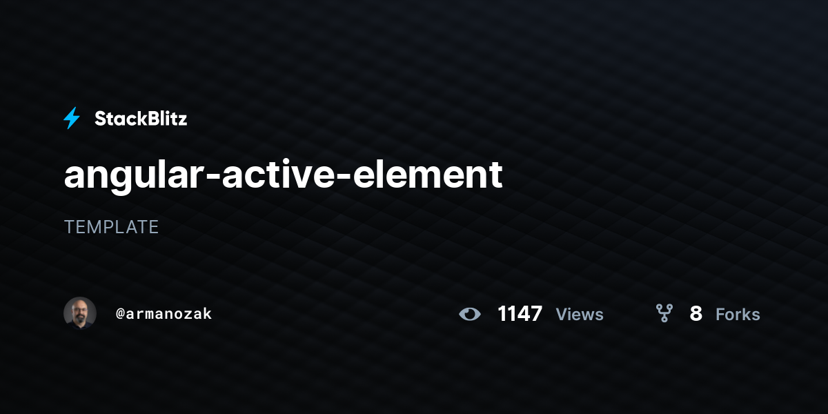 angular-active-element - StackBlitz