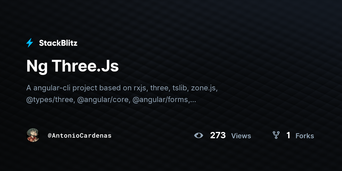Ng Three.Js - StackBlitz