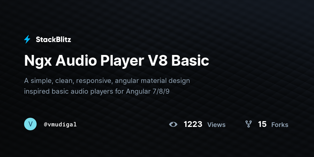 Ngx Audio Player V8 Basic - StackBlitz