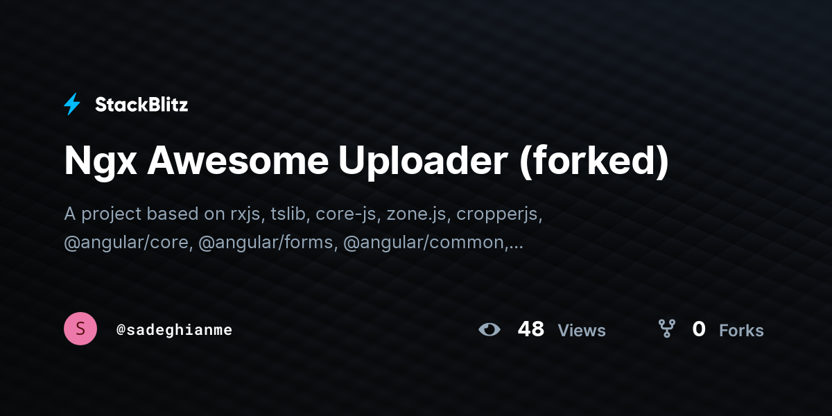 Ngx Awesome Uploader (forked) - StackBlitz Ngx Awesome Uploader (forked) - StackBlitz