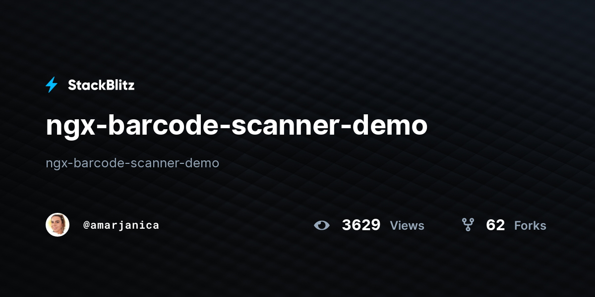 ngx-barcode-scanner-demo - StackBlitz