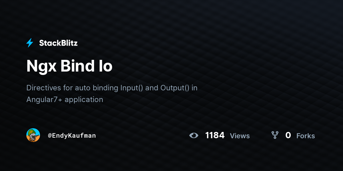 Ngx Bind Io - StackBlitz