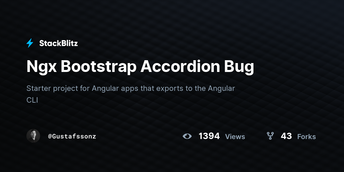 Ngx Bootstrap Accordion Bug - StackBlitz