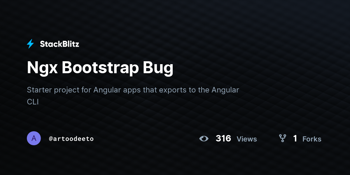 Ngx Bootstrap Bug - StackBlitz