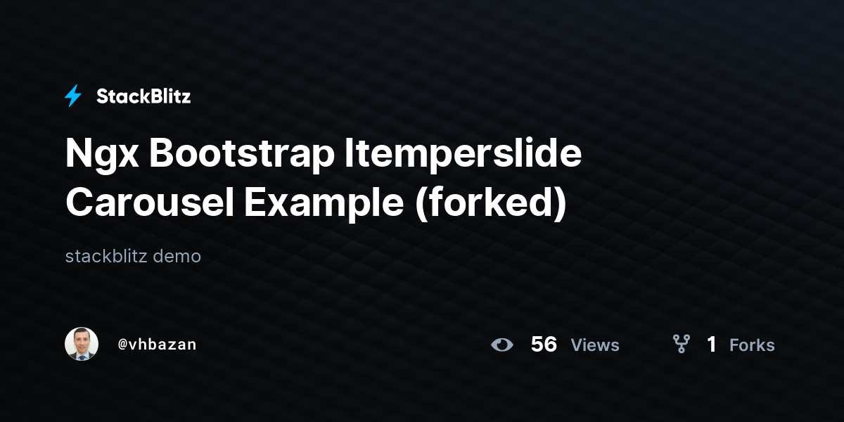 Ngx Bootstrap Itemperslide Carousel Example (forked) - StackBlitz