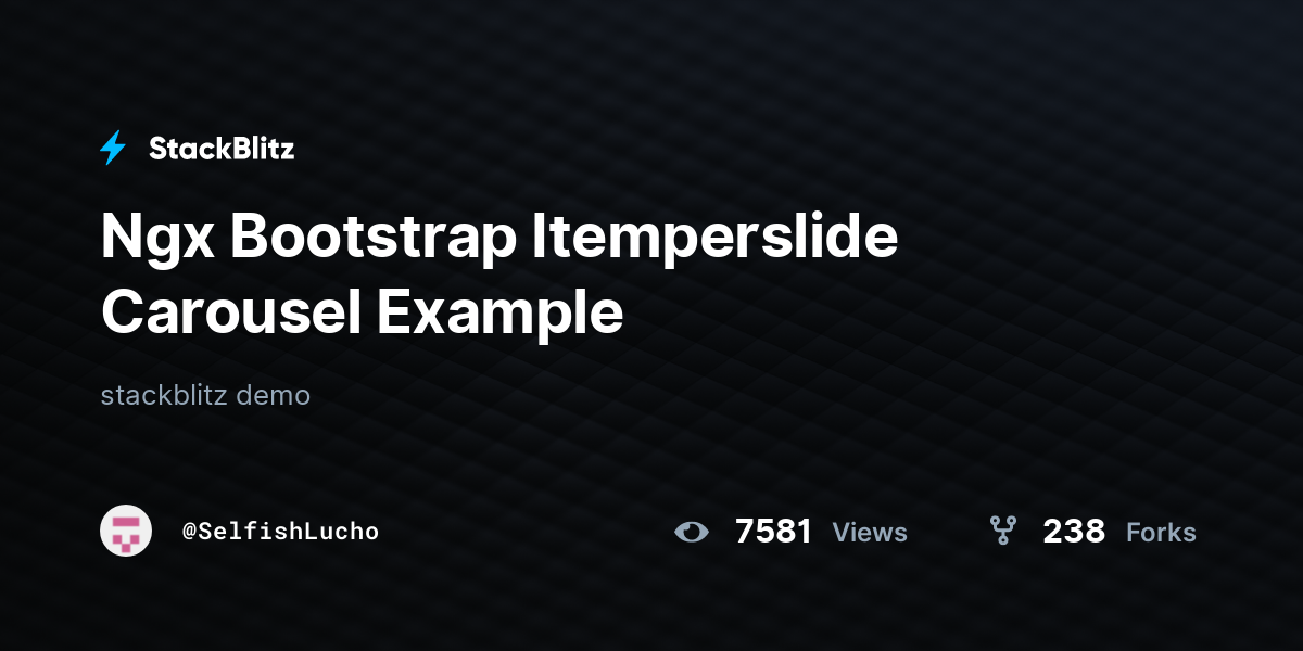 Ngx Bootstrap Itemperslide Carousel Example StackBlitz