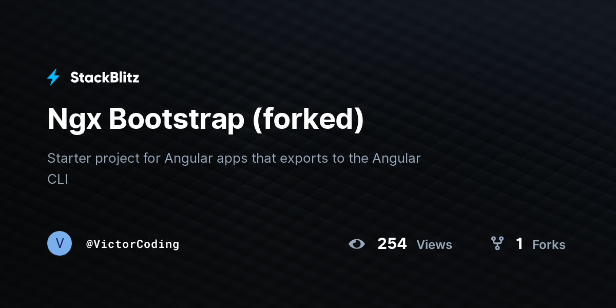 Ngx Bootstrap (forked) - StackBlitz Ngx Bootstrap (forked) - StackBlitz